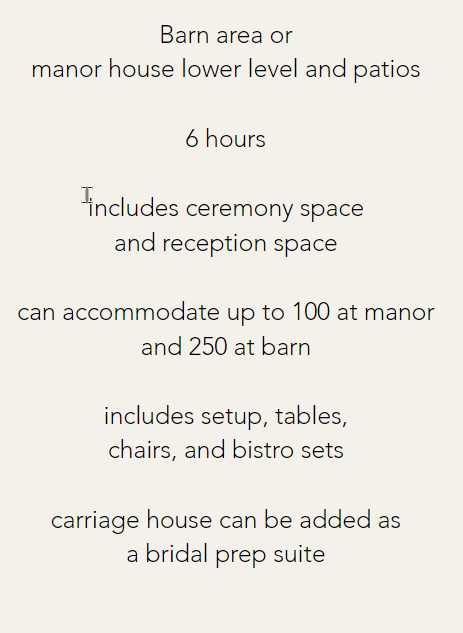 Manor House or Barn Wedding Package by Basil Place Wedding Venue in ...