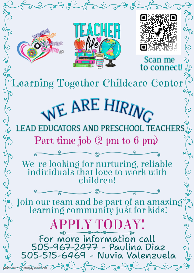 WE ARE HIRING By Learning Together Childcare Center LLC In we-are-hiring-by-learning-together-childcare-center-llc-in