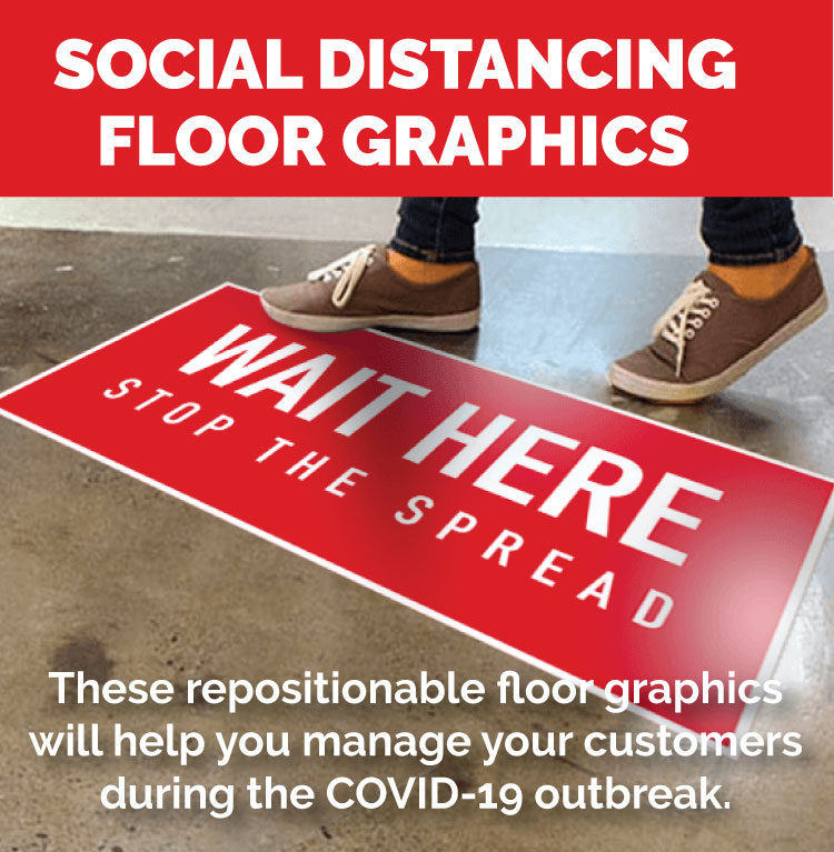 Social Media Distancing Floor Decals 5 in a Pack! by Bright Idea ...