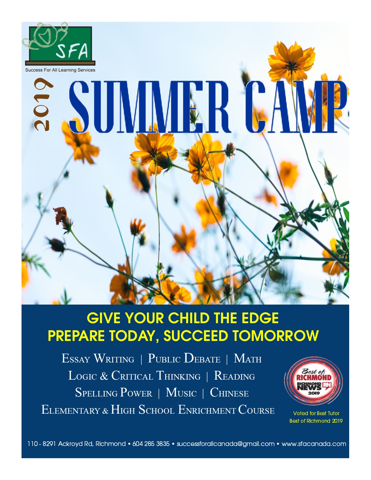 Summer Academic Boot Camp by Success for All Learning Services Inc in ...