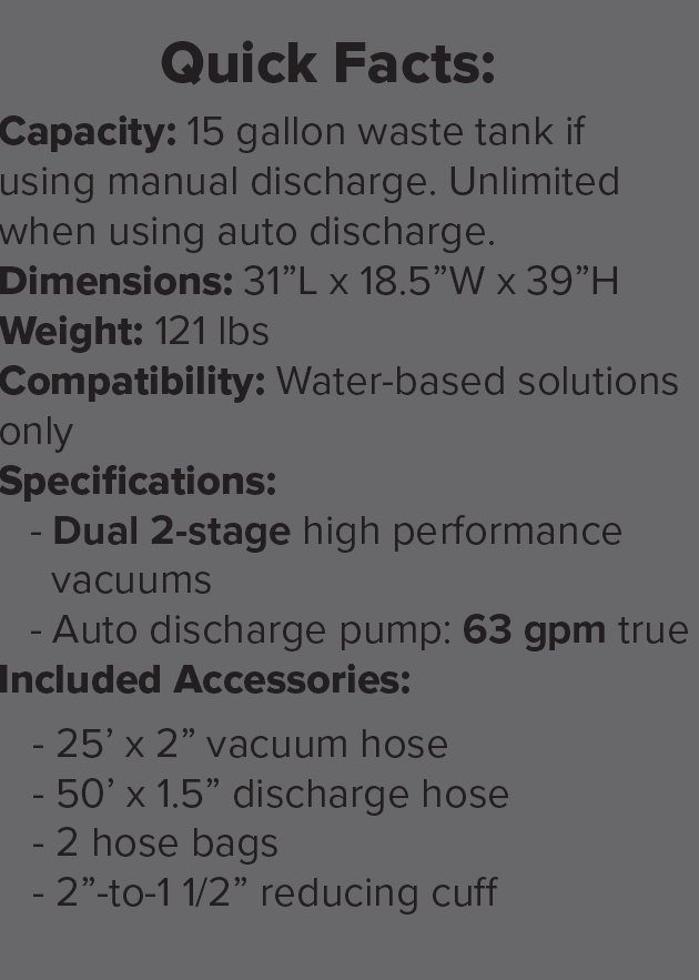 MEGA XL- 63 GPM FLOOD EXTRACTION UNIT by KleenRite Manufacturing in ...