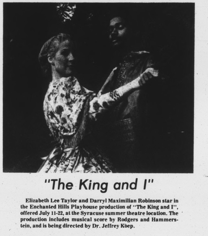 Darryl Maximilian Robinson Notes His King In Rodgers And Hammerstein's ...