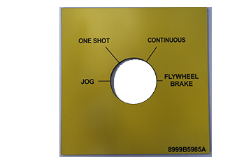 Motor Controls and Push Button Legends by Action Engraving & Signage in ...