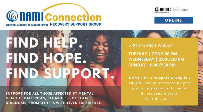 FREE Family & Peer Support Groups Online! by NAMI-Clackamas in Portland ...